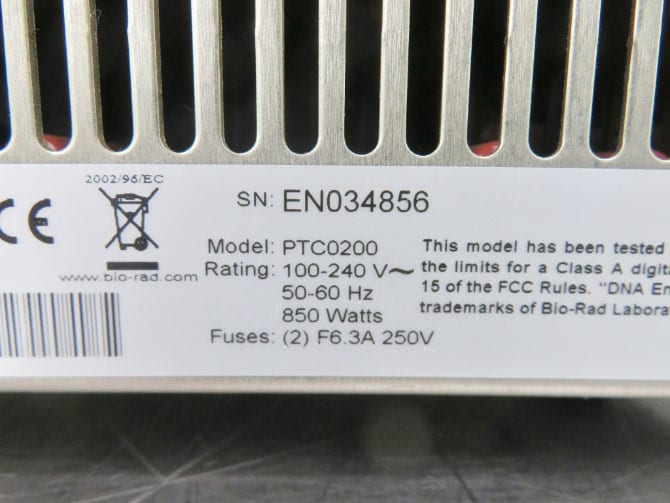 BioRad PTC-200 PCR Machine - 384 Well Block