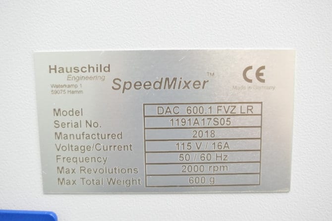 FlackTek DAC 600 Programmable SpeedMixer