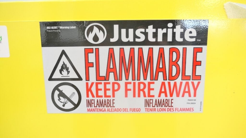 Justrite Sure-Grip Ex 15 Gallon Flammable Cabinet - Unused