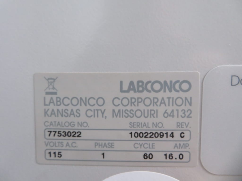 Labconco Freezone 6 Freeze Dryer with Stoppering Tray