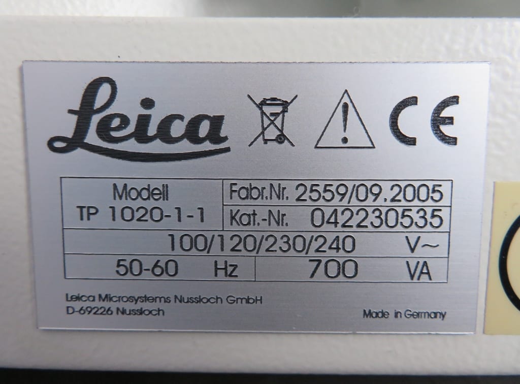 Leica TP1020 Tissue Processor