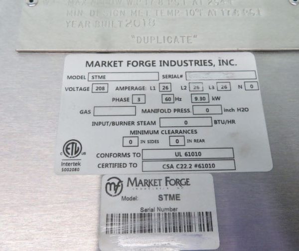 Market Forge Sterilizer STME Autoclave