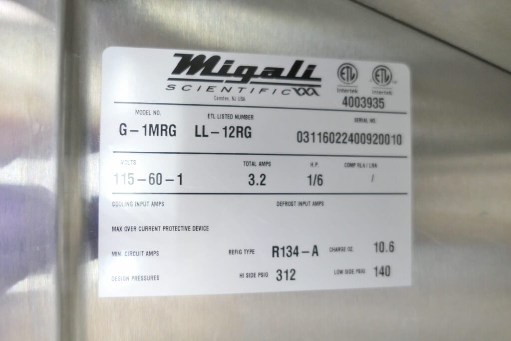 Migali Glass Door Lab Refrigerator - The Lab World Group