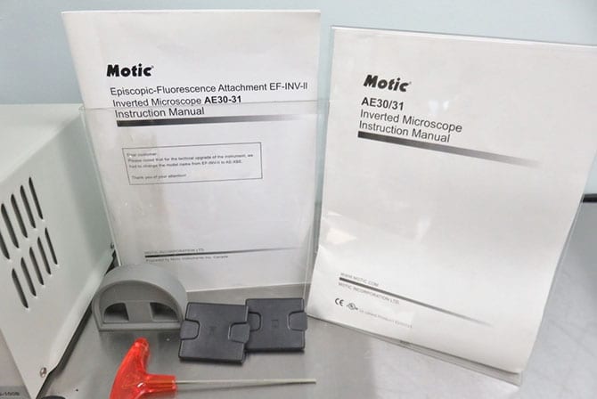 Motic AE31 Inverted Phase Contrast Fluorescence Microscope