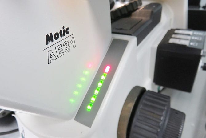 Motic AE31 Inverted Phase Contrast Fluorescence Microscope
