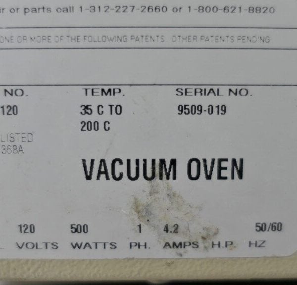 Napco 5831 Vacuum Oven - The Lab World Group