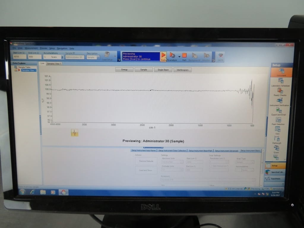 Perkin Elmer Spectrum 65 FT IR Spectrometer