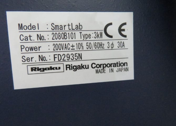 RIGAKU Smartlab XRD X-Ray Diffractometer