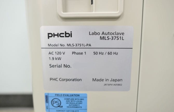 Sanyo Top Loading Autoclave MLS-3751L Sterilizer