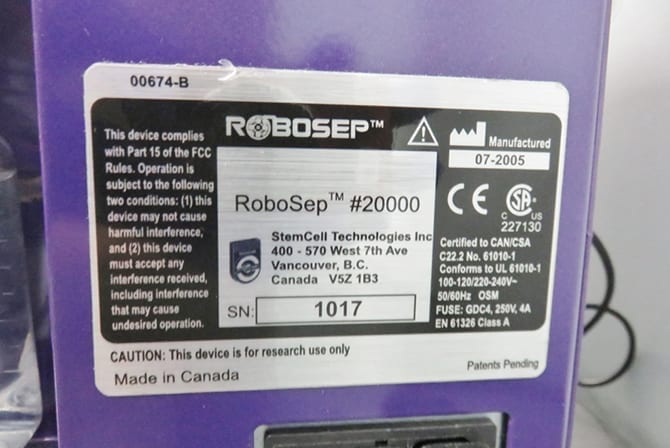 Stemcell RoboSep 20000 Magnetic Cell Separator
