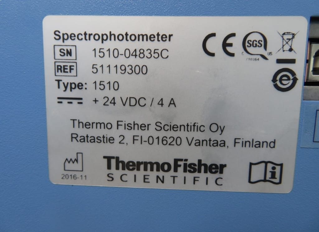 2016 Thermo Multiskan GO Microplate Reader