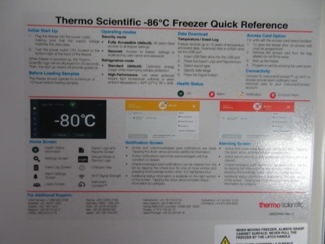 Thermo TLE30086D ULT -86C Freezer Brand New