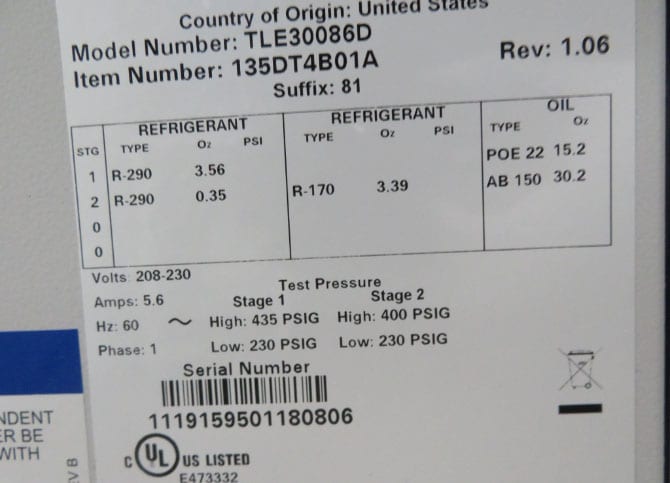 Thermo TLE30086D ULT -86C Freezer Brand New