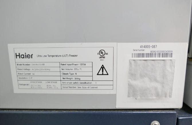 VWR Symphony ULT Freezer -80C