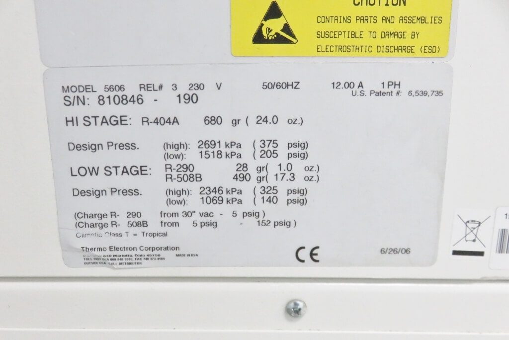 VWR -86C Ultra Low Temperature Freezer - 23 cu ft
