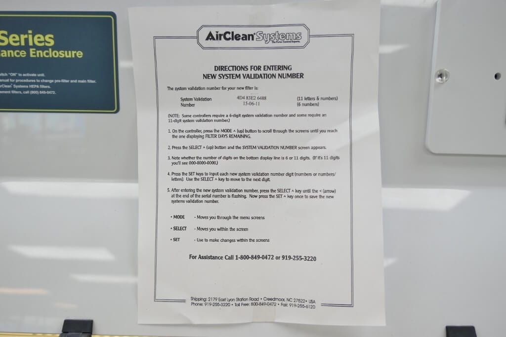 Airclean Systems Filtered Balance Enclosure - 4 ft - The Lab World Group