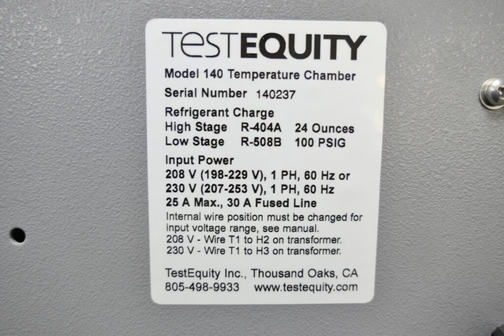 TestEquity 140 Environmental Test Chamber - The Lab World Group