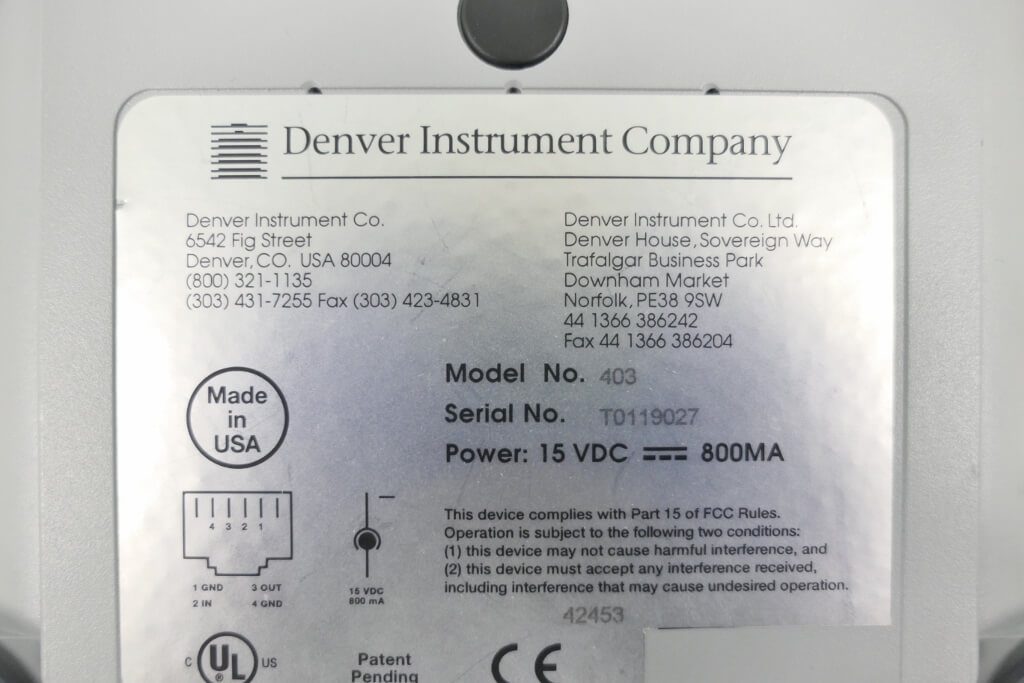 Denver Instruments Scale TR-403 - The Lab World Group