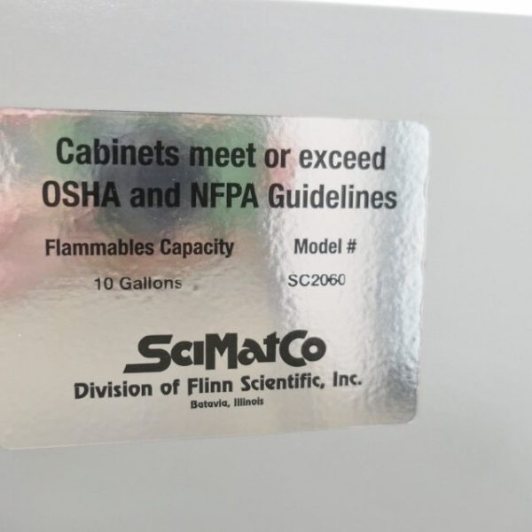 SciMatCo Acid/Flammable Cabinet SC2060 - The Lab World Group