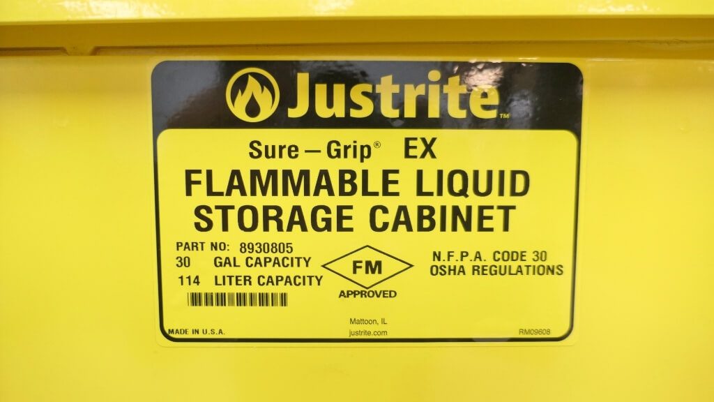 Justrite 30 Gallon Flammable Storage Cabinet