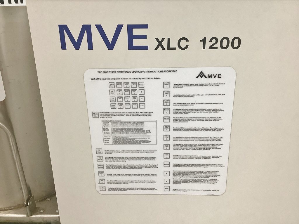 MVE XLC-1200 Liquid Nitrogen Freezer - The Lab World Group