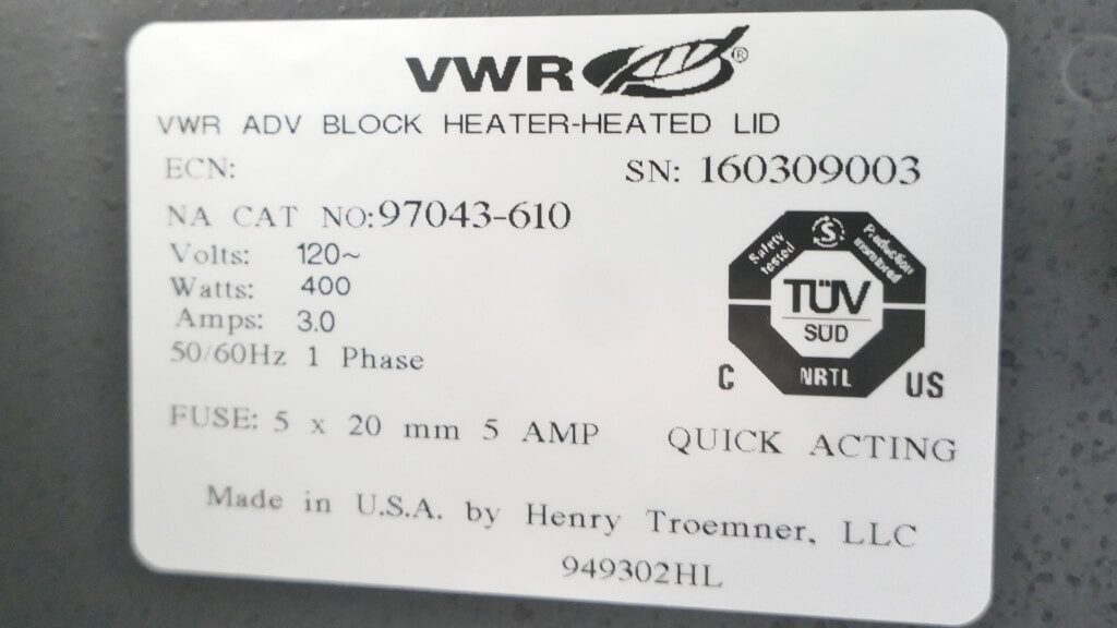 VWR Digital Heat Block with Heated Lid - The Lab World Group