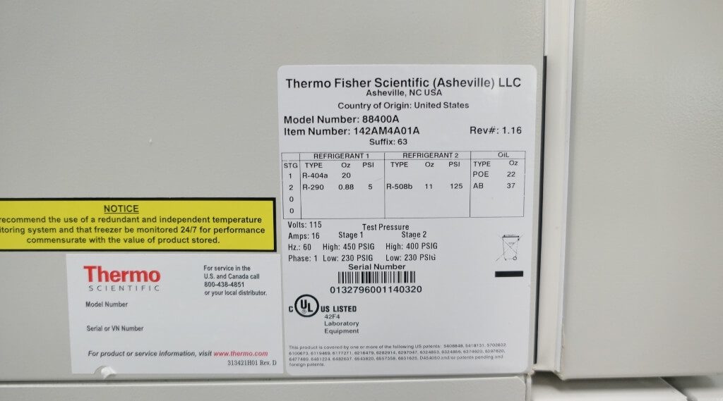 Thermo -80 Freezer 88400A - The Lab World Group