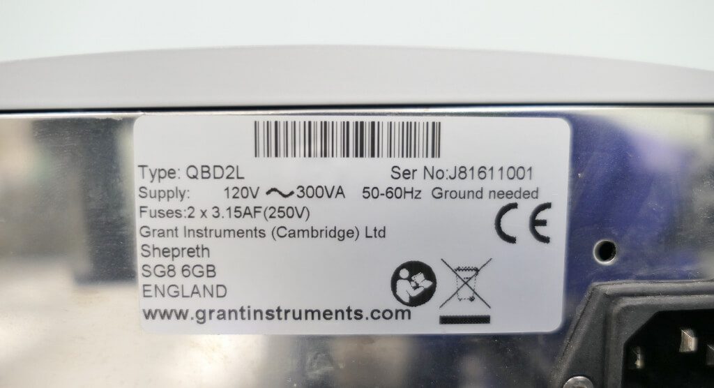 Grant QBD2L Dry Block Heater - The Lab World Group
