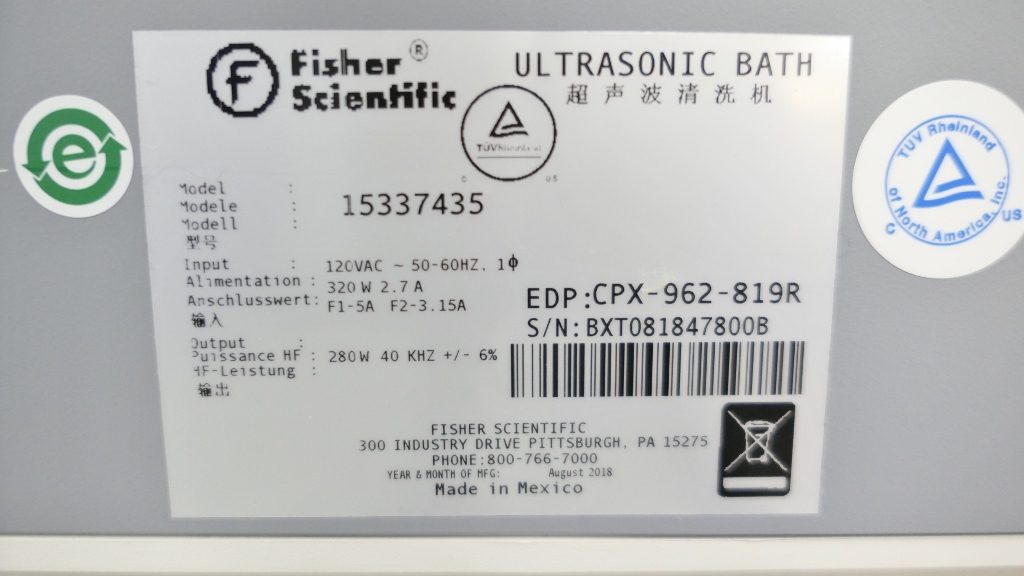 Fisher Scientific Ultrasonic Bath CPX8800 - The Lab World Group