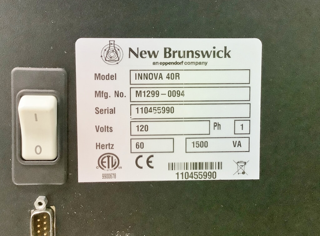 New Brunswick Incubator Shaker Innova 40R