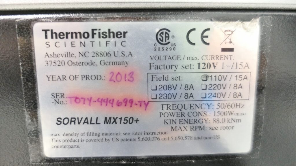 Thermo Ultracentrifuge MX 150 Plus - The Lab World Group