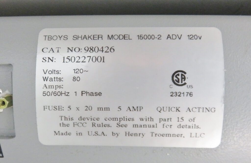 Talboys Benchtop Orbital Shaker 15000 - The Lab World Group