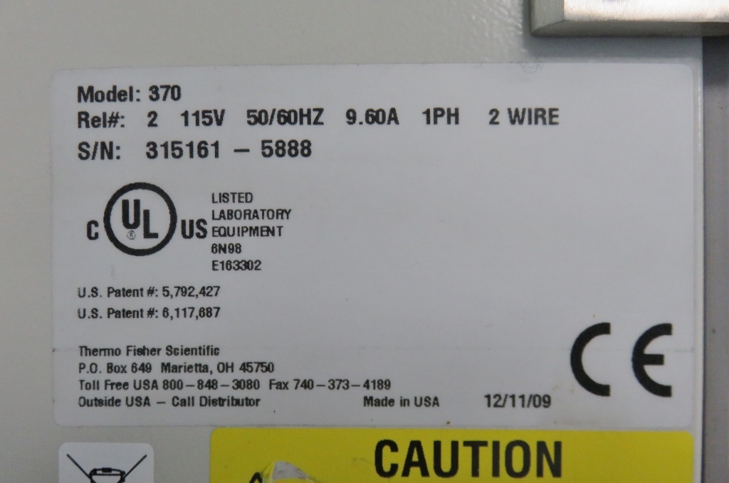 Thermo Forma Steri Cyle 370 CO2 Incubator - Dual Stack