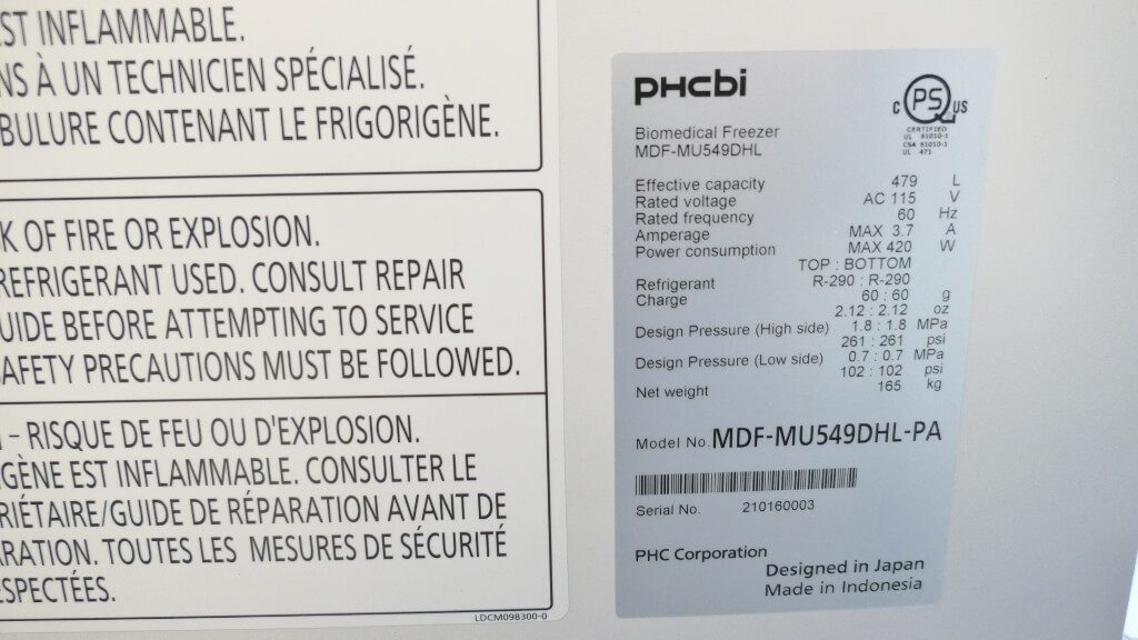 2021 PHCBI Freezer - Dual Chamber - The Lab World Group