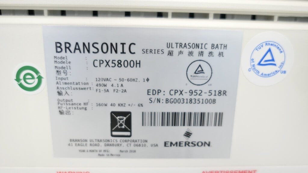Branson 5800 Ultra Sonic Cleaner - The Lab World Group