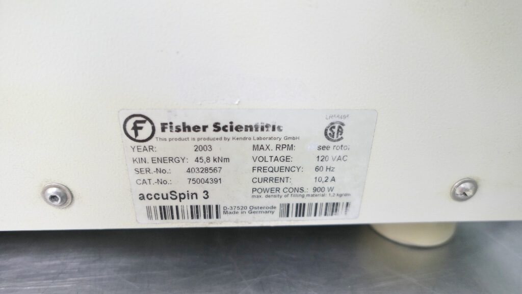 Fisher Centrifuge Accuspin 3 - The Lab World Group