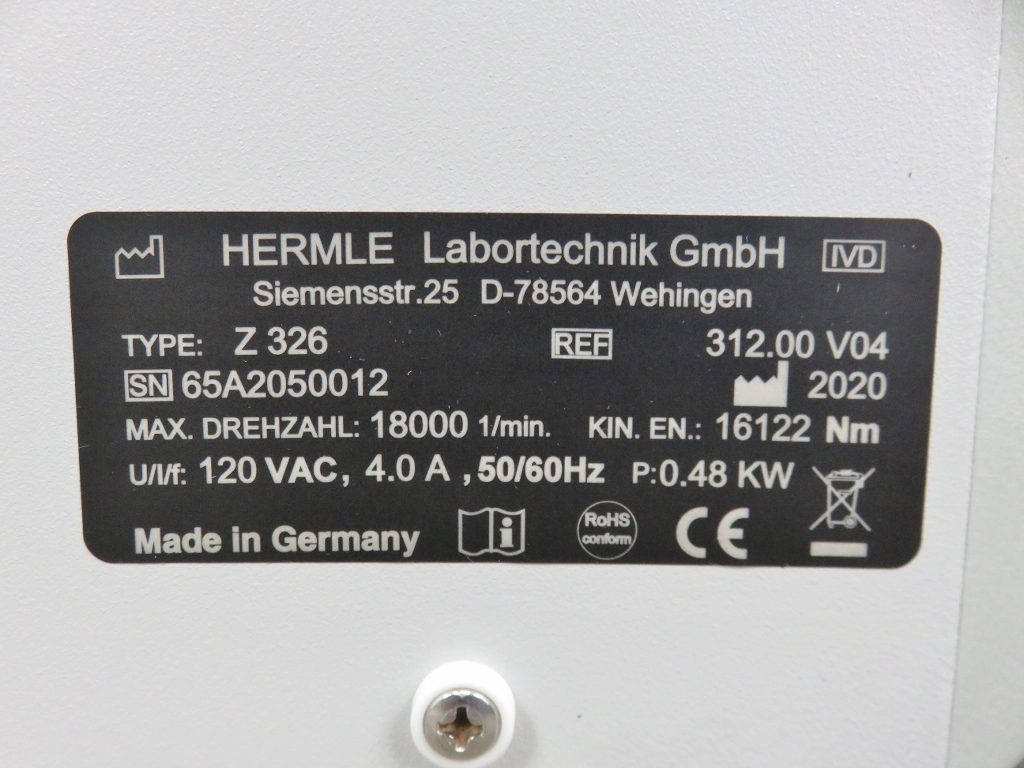 Hermle Z326 Centrifuge - The Lab World Group