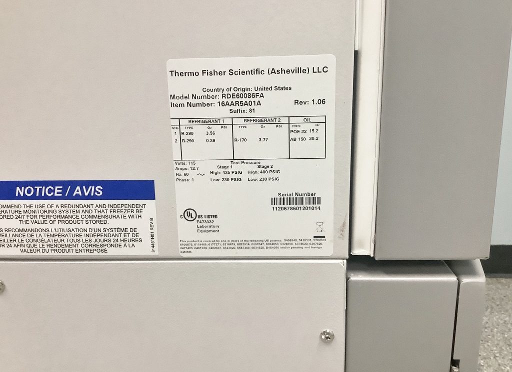 Thermo RDE60086FA Ultra Cold Freezer - The Lab World Group