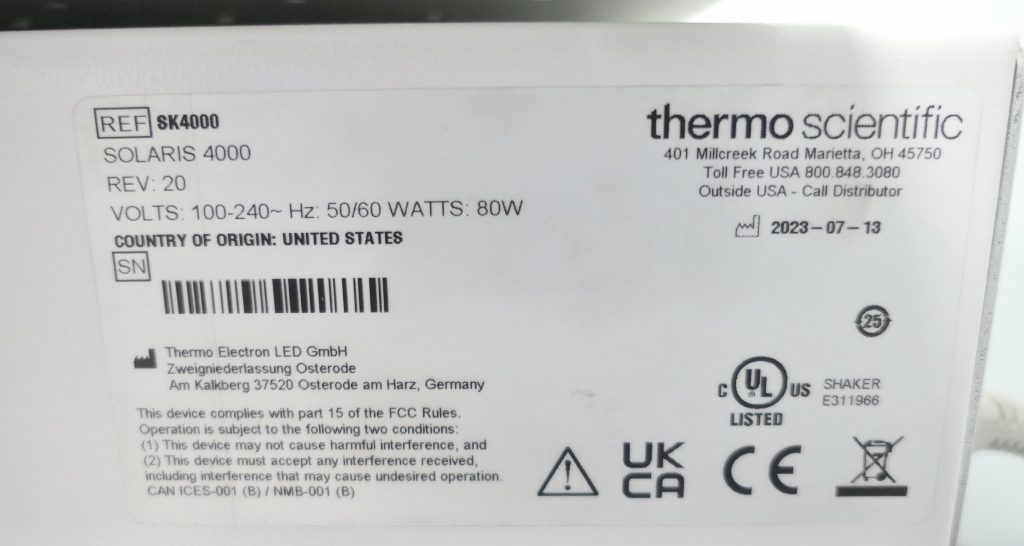 Thermo Platform Shaker - 2023 Unused - The Lab World Group