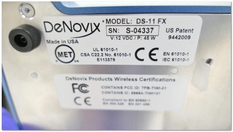 DeNovix DS 11 FX Spectrophotometer - Fluorometer - Still in Box