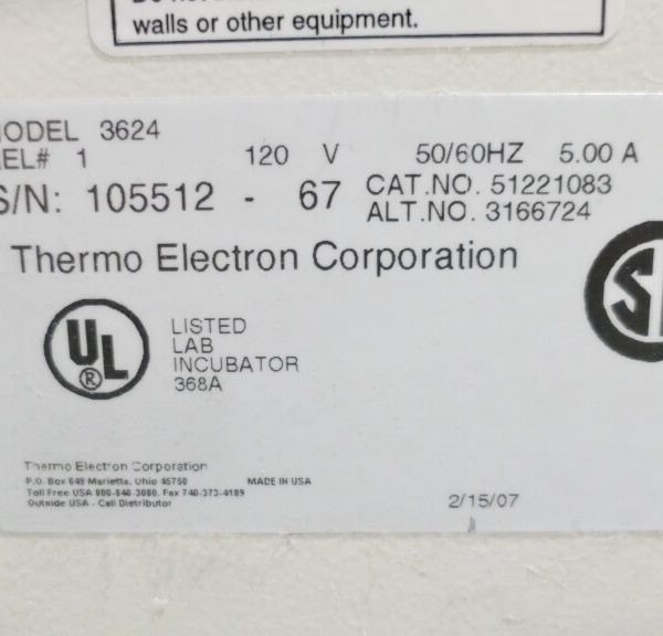 Laboratory Incubator Specifications