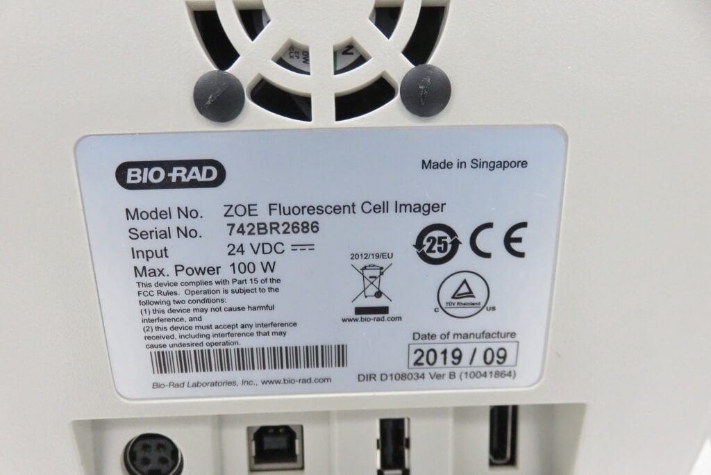 BioRad ZOE Fluorescent Cell Imager - The Lab World Group BioRad ZOE Fluorescent Cell Imager - The Lab World Group