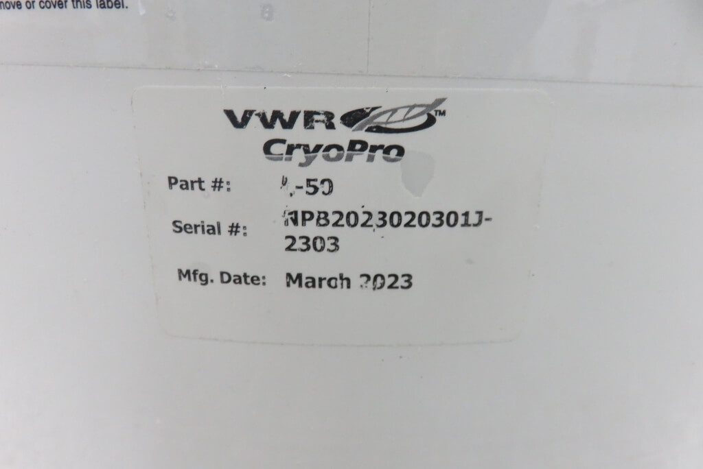 CryoPro Liquid Nitrogen Dewar - 2023 Unused