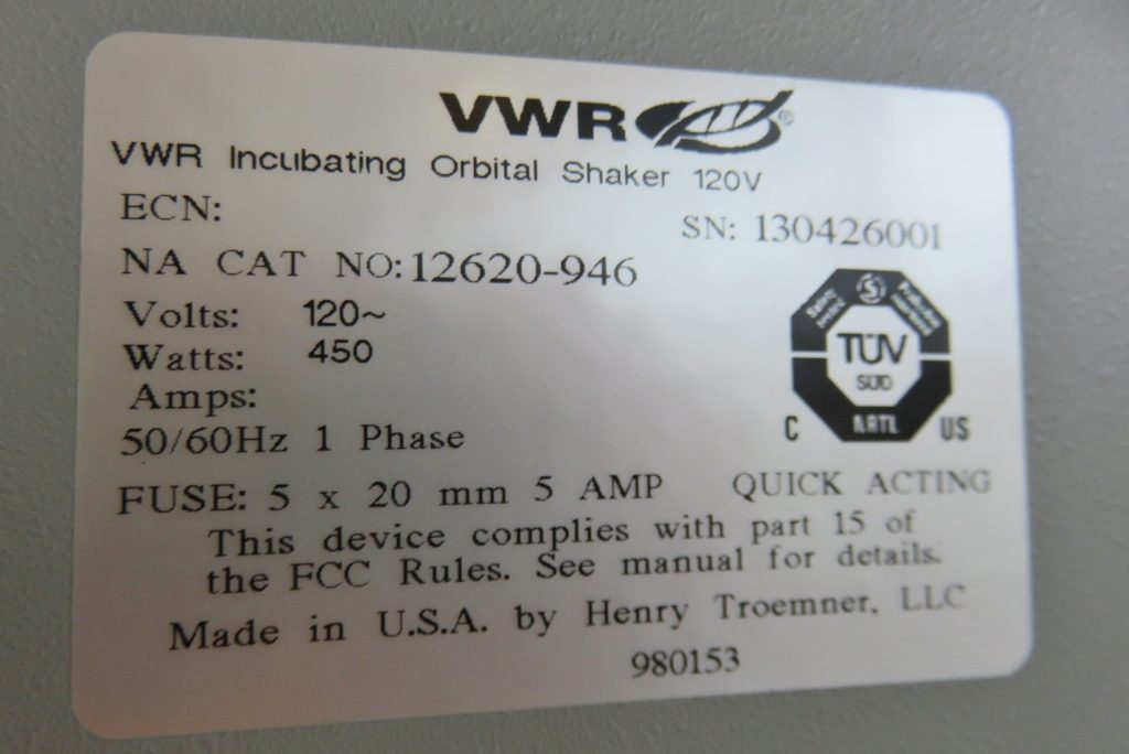 VWR Incubating Orbital Shaker