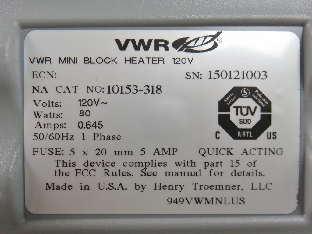 VWR Mini Block Heater - The Lab World Group