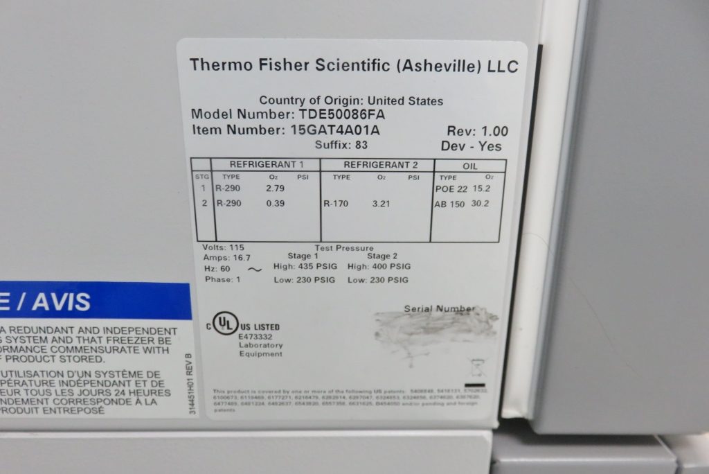 Thermo TDE Series -86C Ultra Low Freezer - The Lab World Group