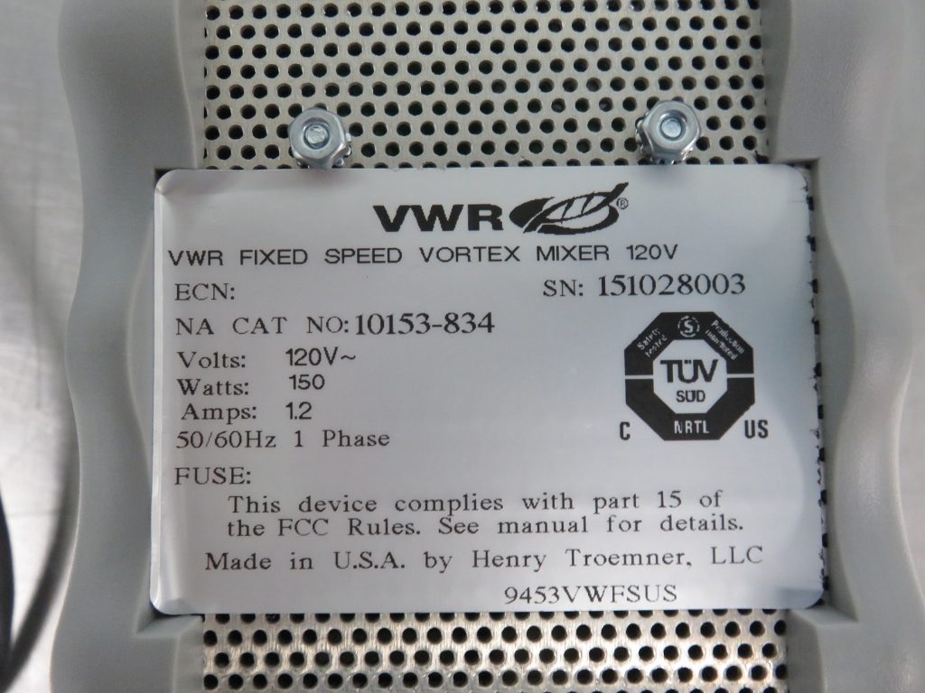 Vwr Fixed Speed Vortex Mixer The Lab World Group
