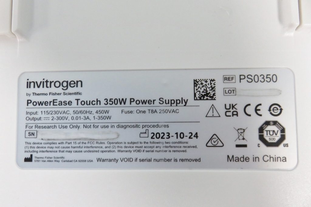 Invitrogen PowerEase Touch Power Supply