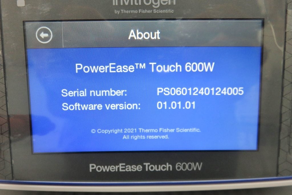 Invitrogen PowerEase Touch 600W Power Supply - 2024 Unused