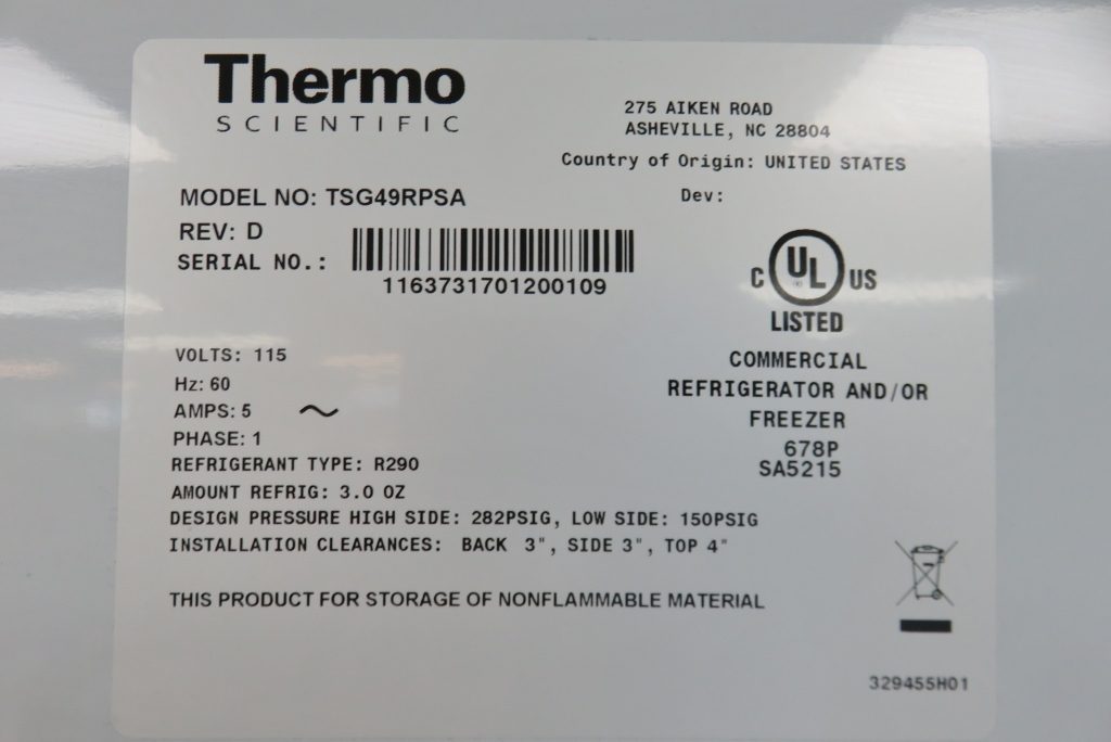 Thermo Scientific TSG Series Double Door Refrigerator
